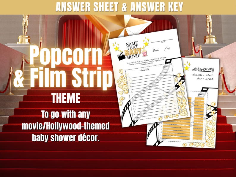 Baby Shower Movie Game | Name That Movie Quiz (digital Download) - Etsy