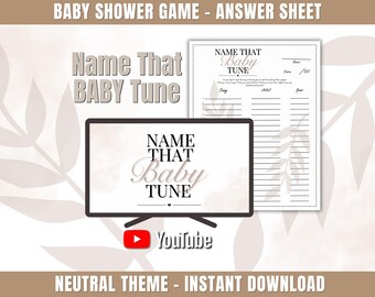 Name That BABY Tune Game: Answer Sheet and Answer Key - Pink Theme - Etsy