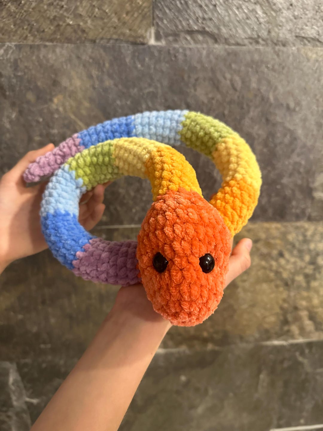 Crochet Rainbow Snake Pattern: Easy No-sew Amigurumi (PDF Pattern) - Etsy
