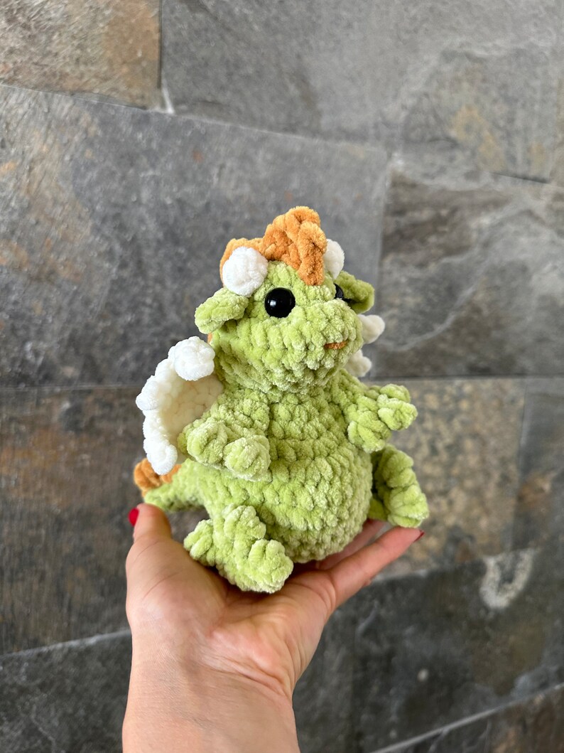 CROCHET Baby Dragon. PDF Crochet Pattern. English Instructions With ...