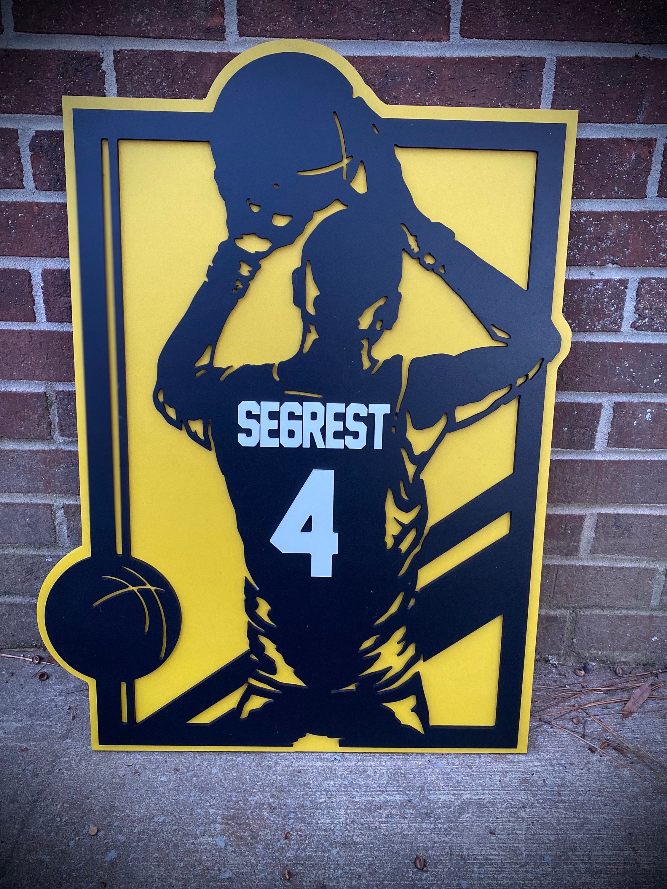 Basketball Player Plaque Basketball Player Sign Basketball Trophy ...