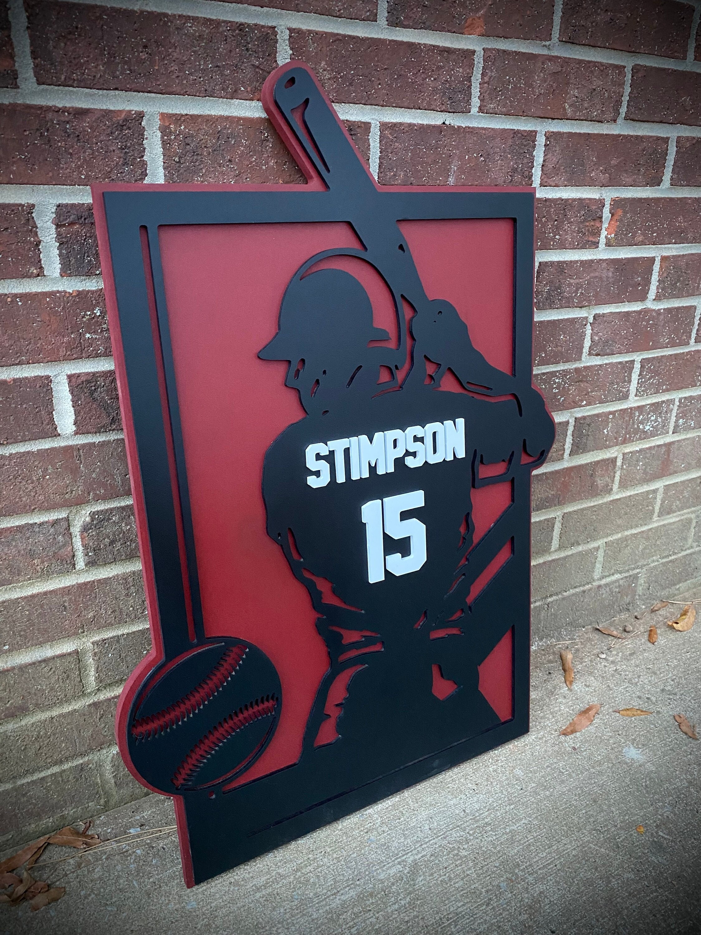 Baseball Player Plaque Baseball Player Sign Baseball Player Gift ...