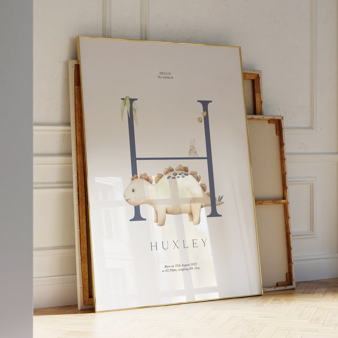 Printable Initial Poster Letter H Gender Neutral Nursery and Kids Room ...