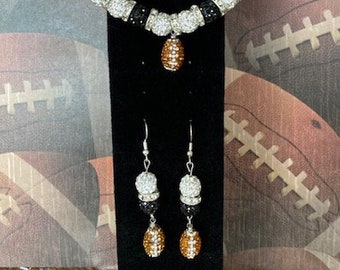 NFL 49ers Earrings and Bracelet Set, Lots of Bling for the Super-fan - Etsy