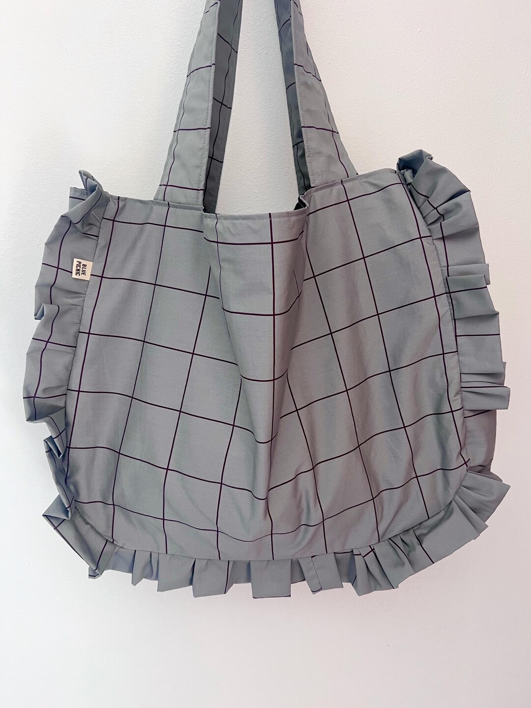 Ruffle Tote Bag, Shoulder Bag, Shopper Summer Market Bag - Etsy