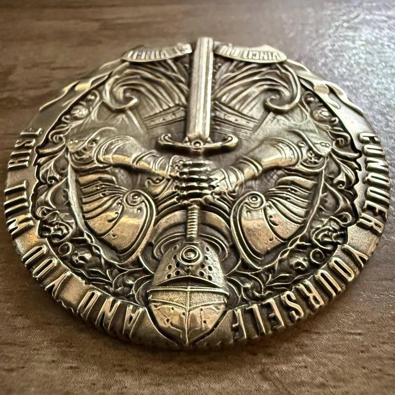 Challenge Coin, Fidget, Worry, Gift, Brass. 3D Engraving, Coin ...