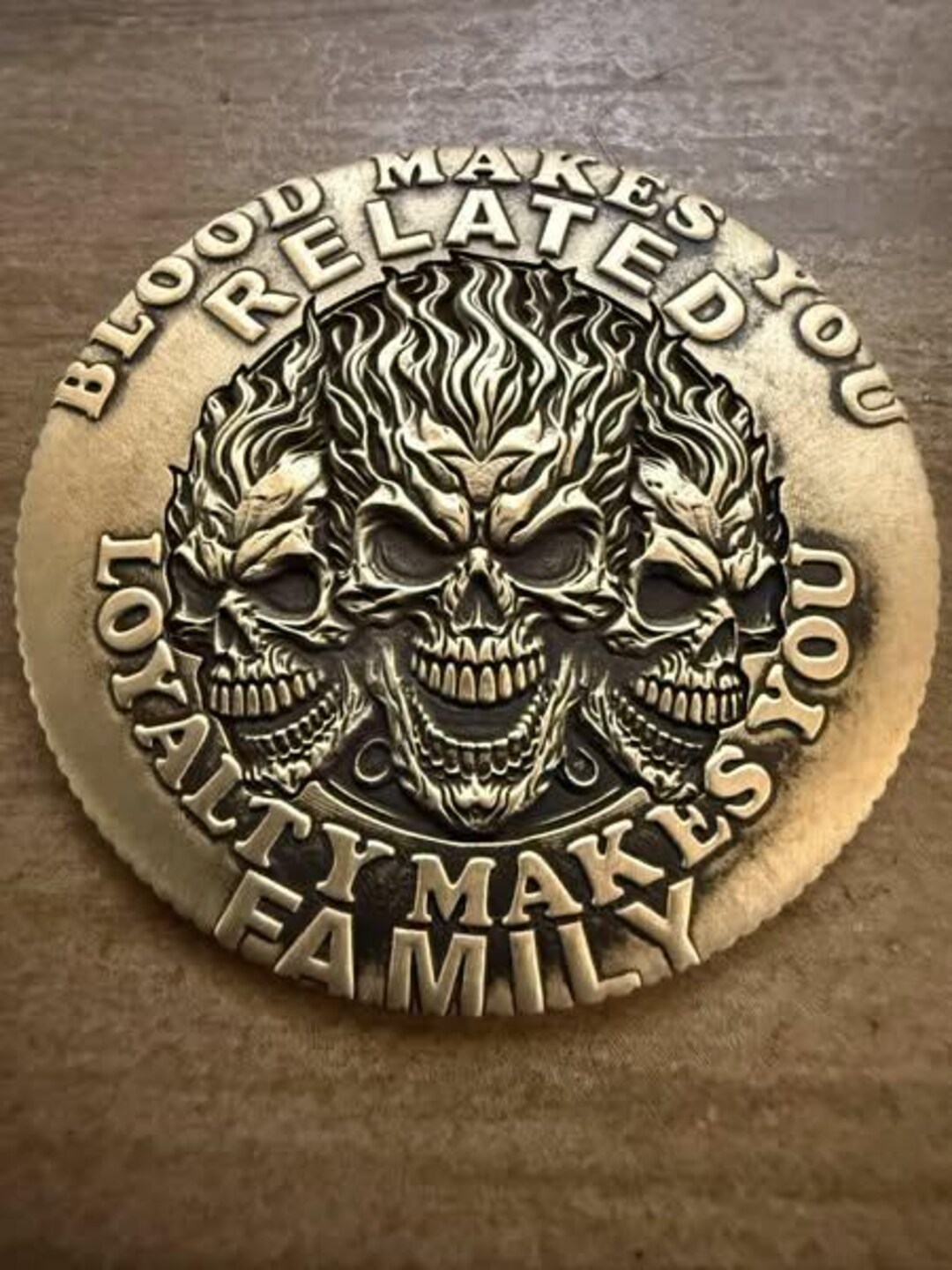 Challenge Coin - Blood Vs Loyalty, Fidget, Worry, Gift, Brass. FREE ...