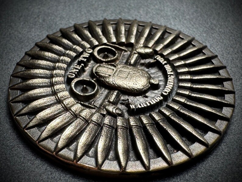 Challenge Coin PNG Design - A10 Warthog, 3D Engraving, Embossing ...