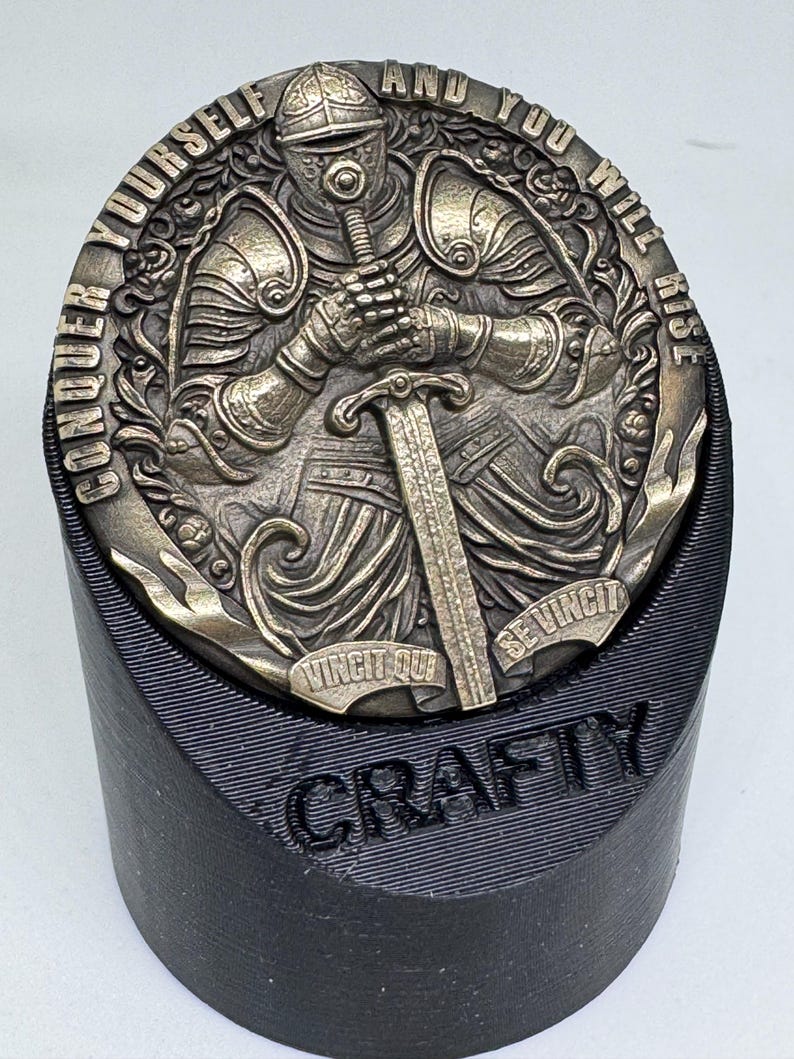 Challenge Coin, Fidget, Worry, Gift, Brass. 3D Engraving, Coin ...
