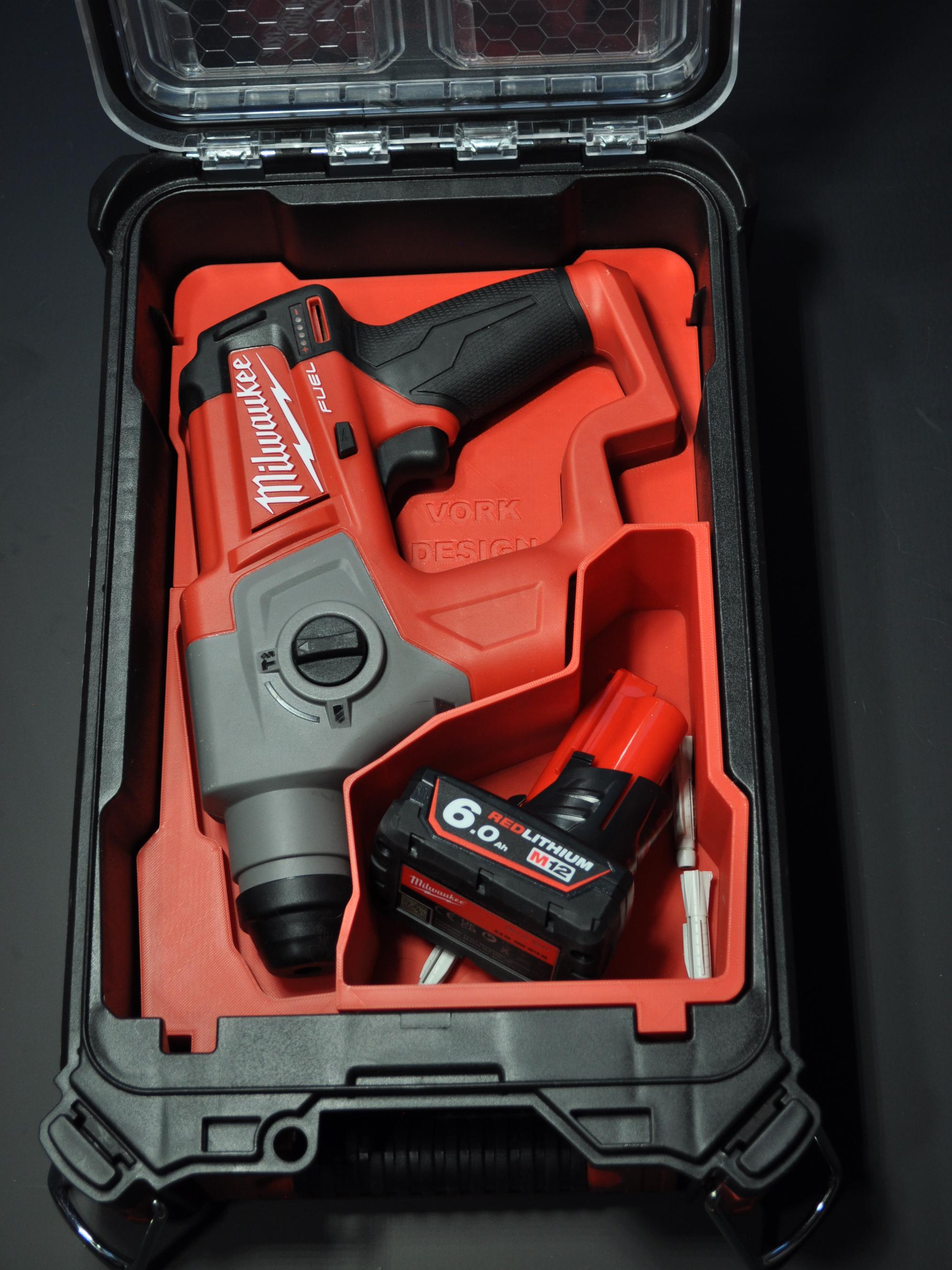 Milwaukee Packout Insert - M12 FUEL SDS Rotary Hammer Drill 2416-20 ...