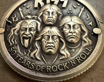 Challenge Coin - KISS 50 Years of Rock'n Roll Challenge Coin, Legendary ...