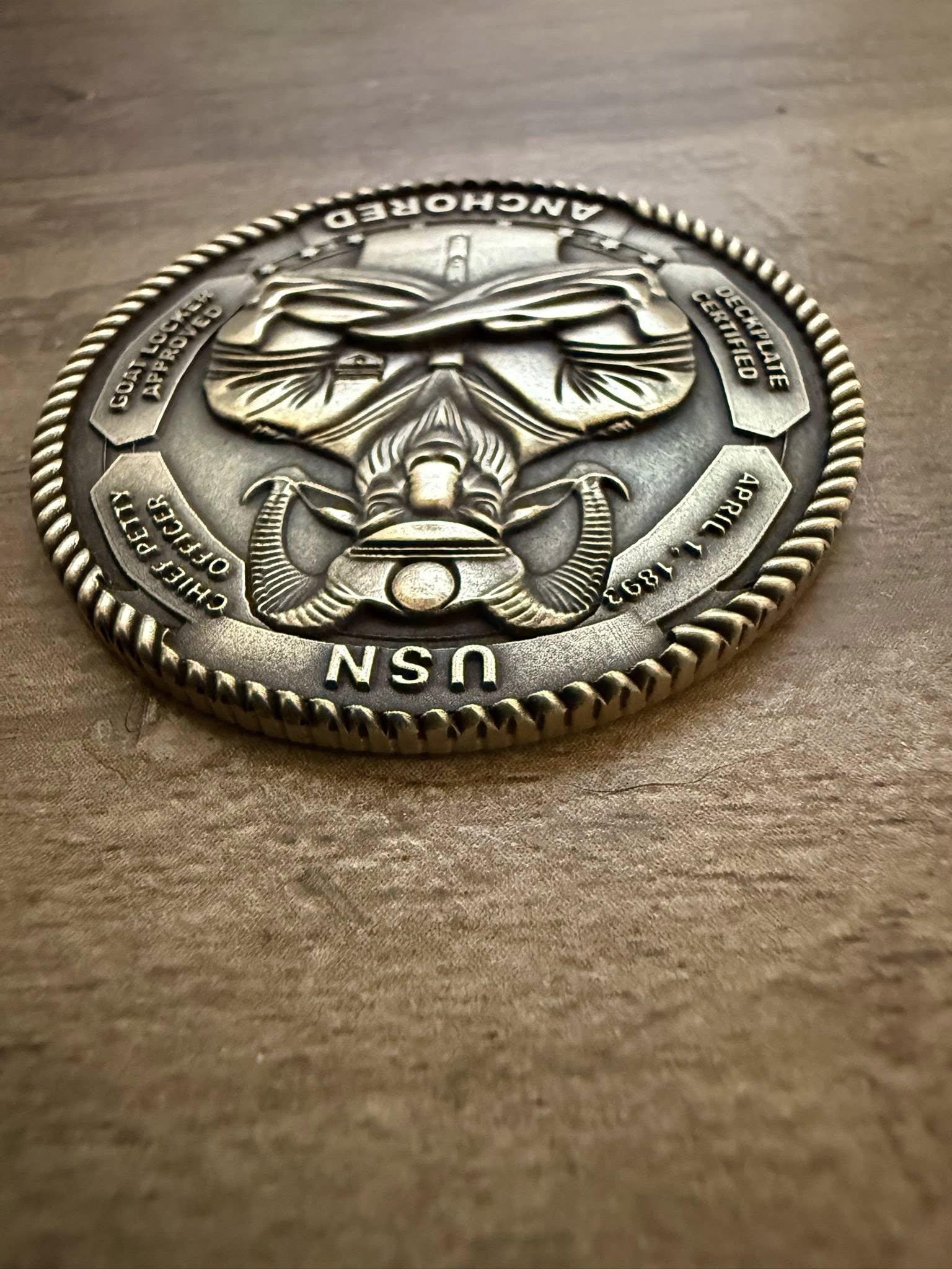 USN Chief, Goat, Goat Locker Approved, Season Gift - Challenge Coin ...