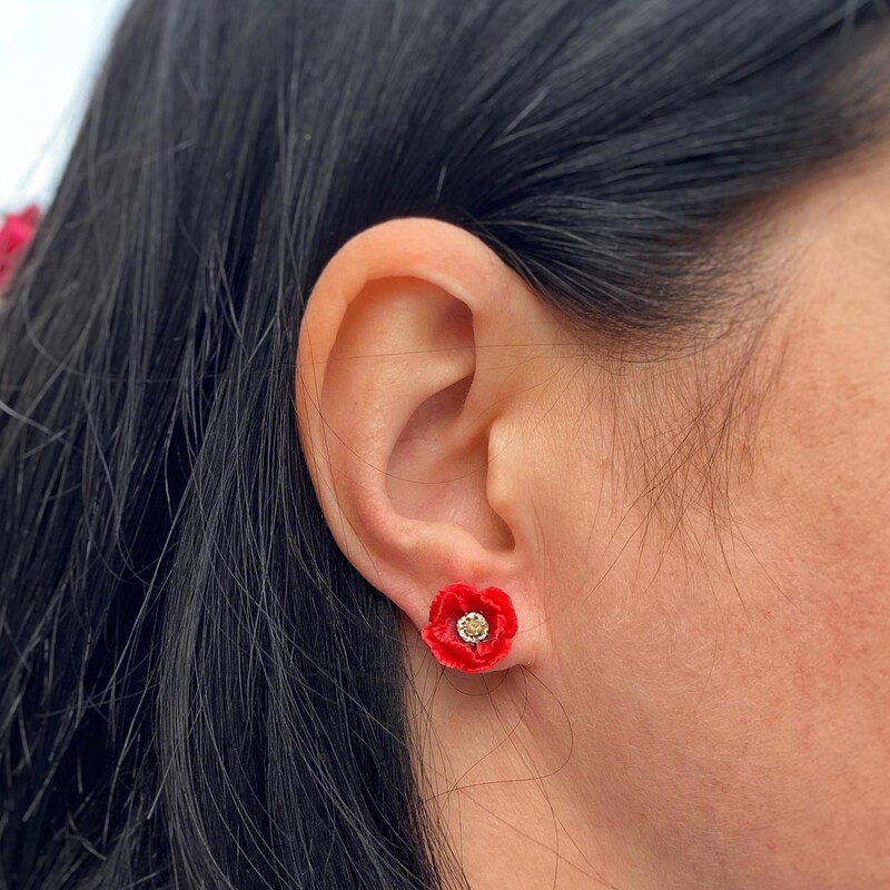 Poppy Earrings - Etsy UK