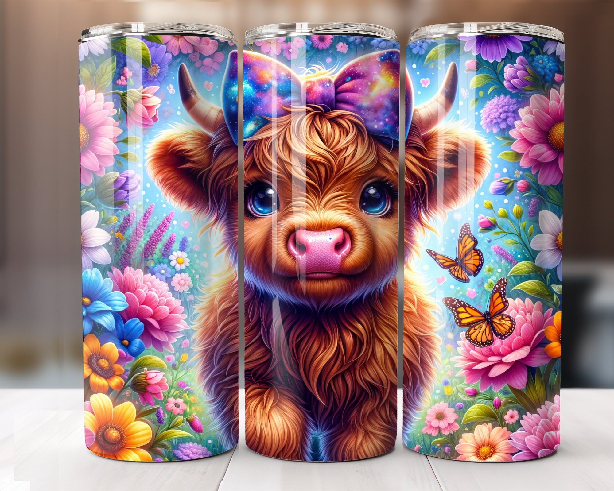 Highland Cow 20 oz Tumbler with Lid and Straw sold by Mirko Röper | SKU ...