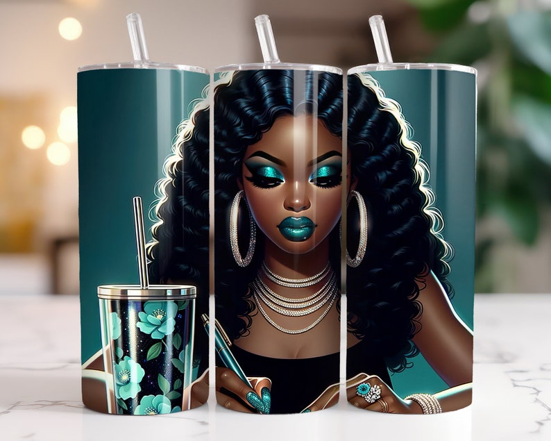Black Woman Motivational Png African American Tumbler Wrap African