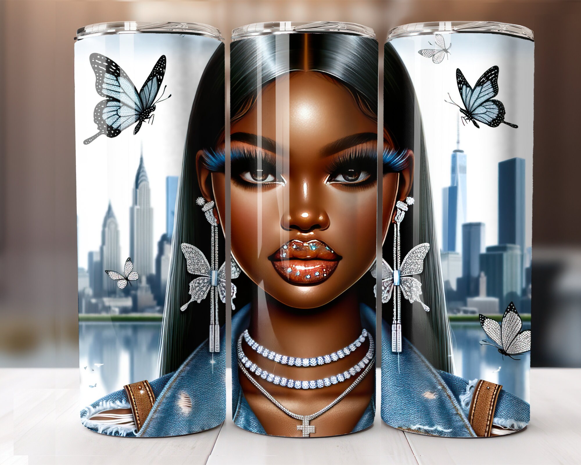 Black Woman Motivational Png African American Tumbler Wrap African