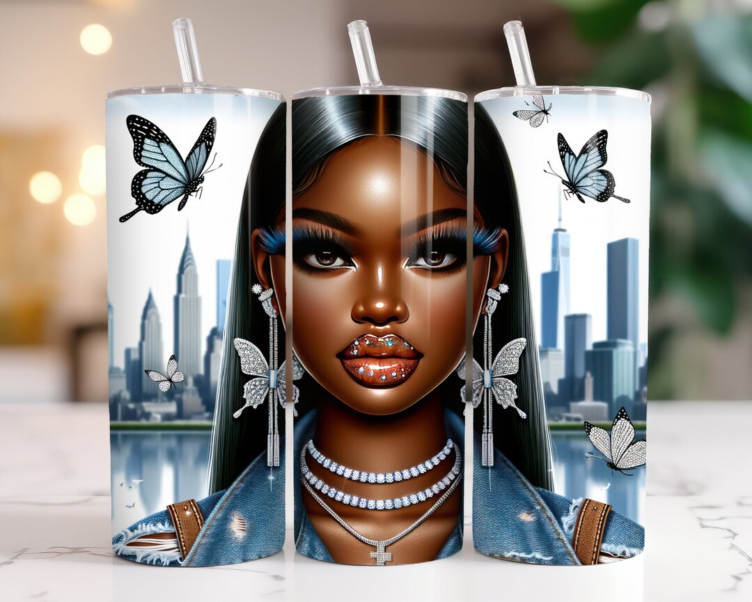Black Woman Motivational Png African American Tumbler Wrap African