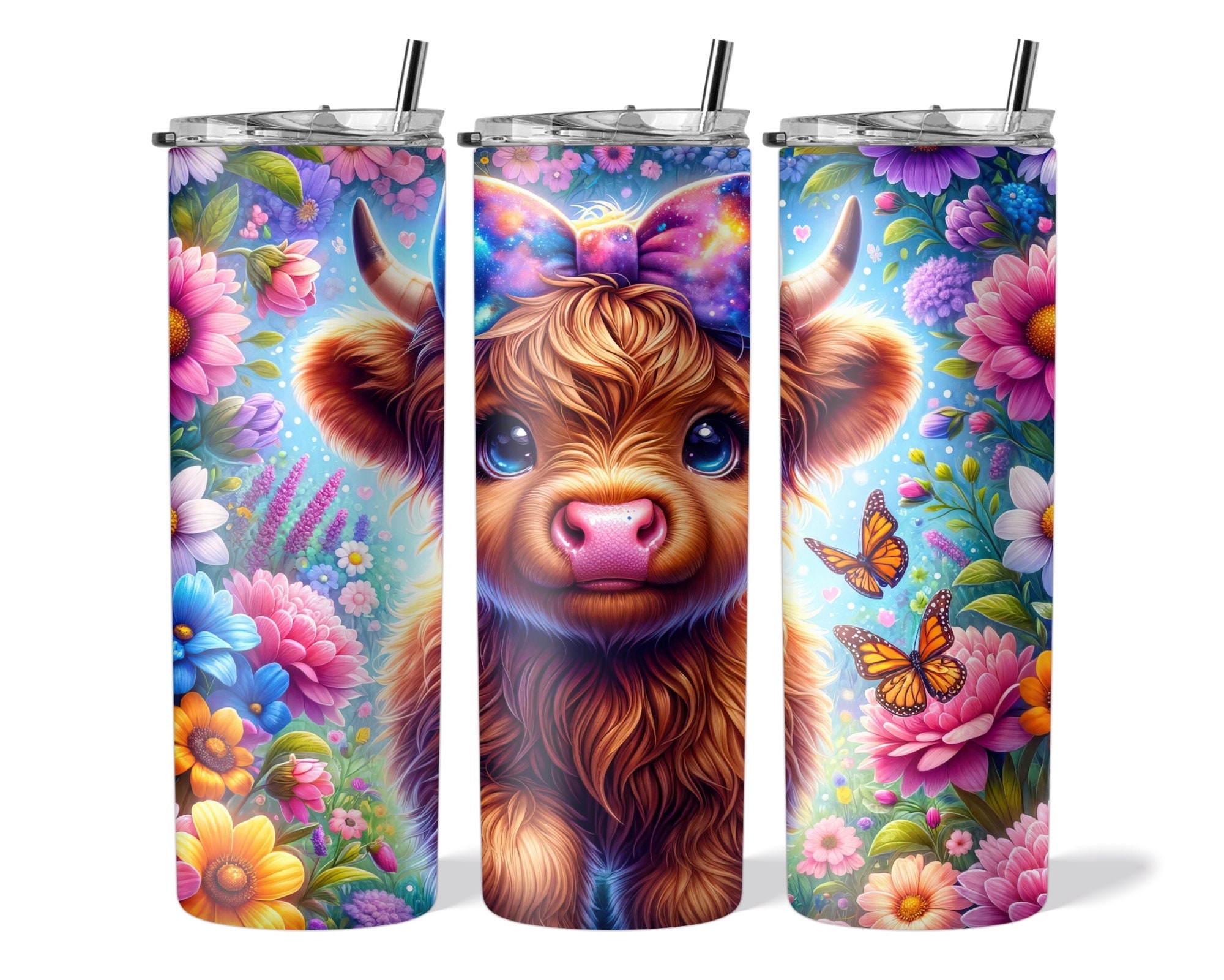 Highland Cow 20 oz Tumbler with Lid and Straw sold by Mirko Röper | SKU ...