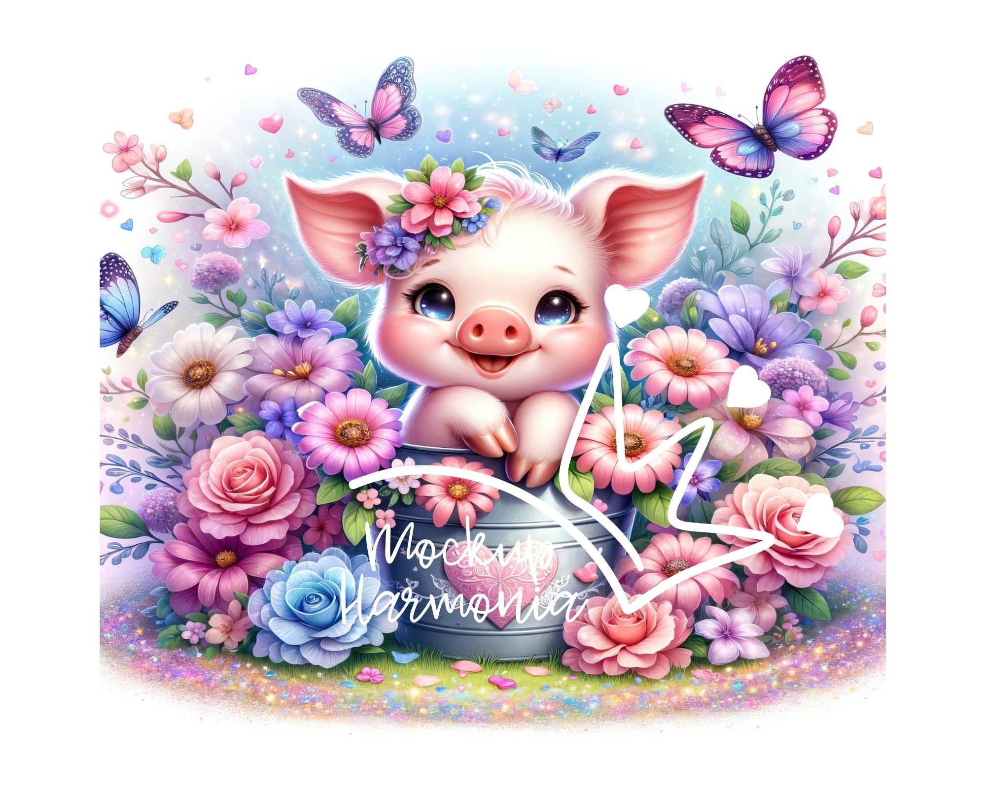 Happy Bucket Pig 20oz Skinny Tumbler Wrap, Baby Farm Animals, Baby Pig ...