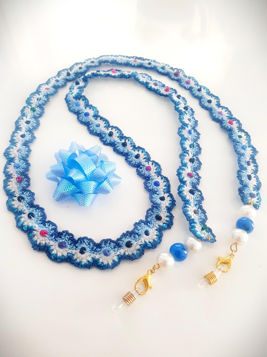 Crochet Sunglasses Strap,handmade Glasses Chain,autumn Leaves,glasses ...