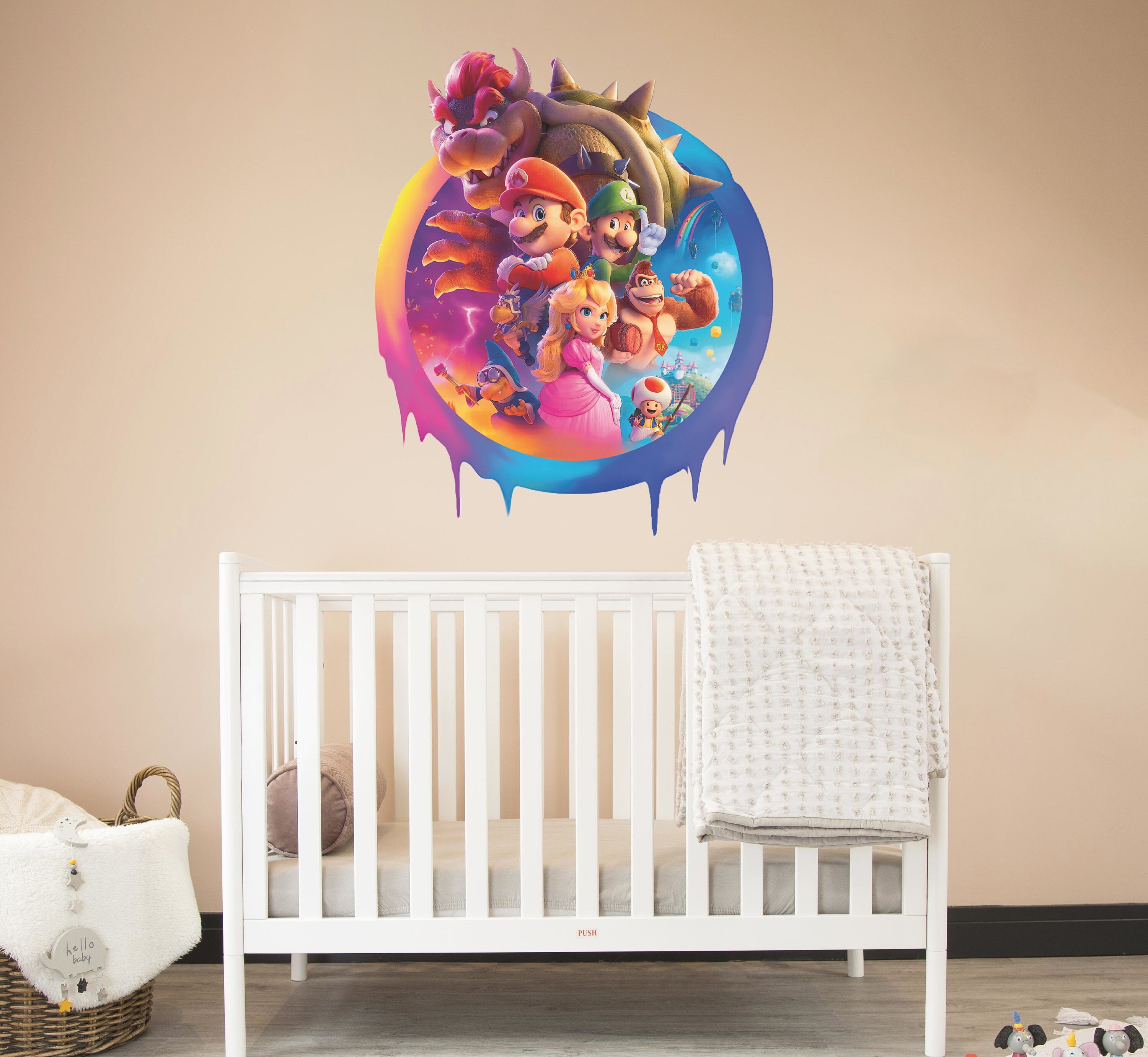 Super Mario Wall Decal Luigi Wall Art for Game Room Wall Mural Play ...