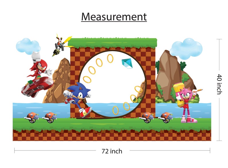 Sonic the Hedgehog Wall Decal Knuckles Wallpaper Amy Rose Wall Art for ...