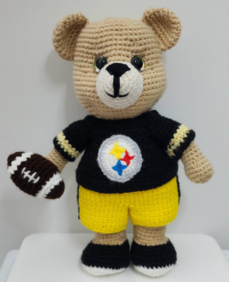Pittsburgh Steelers Bear Crochet Pattern - Boy + Invisible Color Change ...