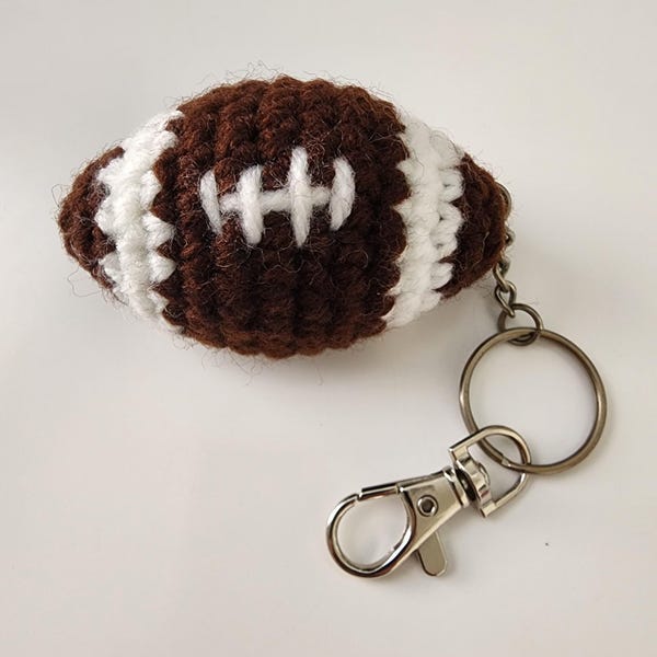 Football Keychain - Etsy