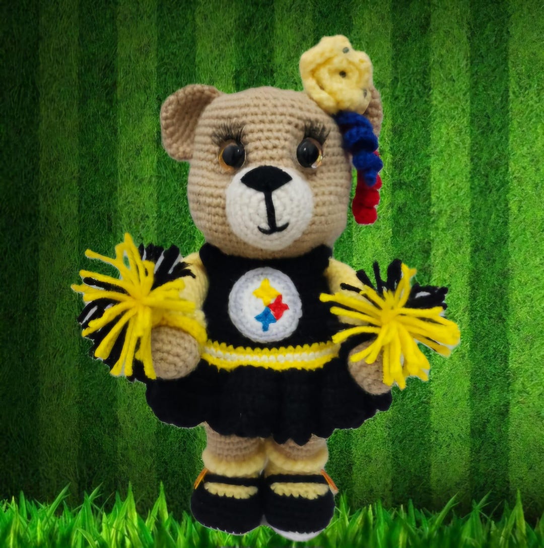 Pittsburgh Steelers Bear Crochet Pattern - Girl - Etsy