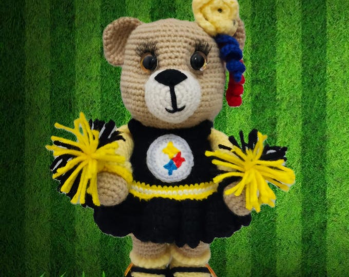 Pittsburgh Steelers Bear Crochet Pattern - Girl - Etsy