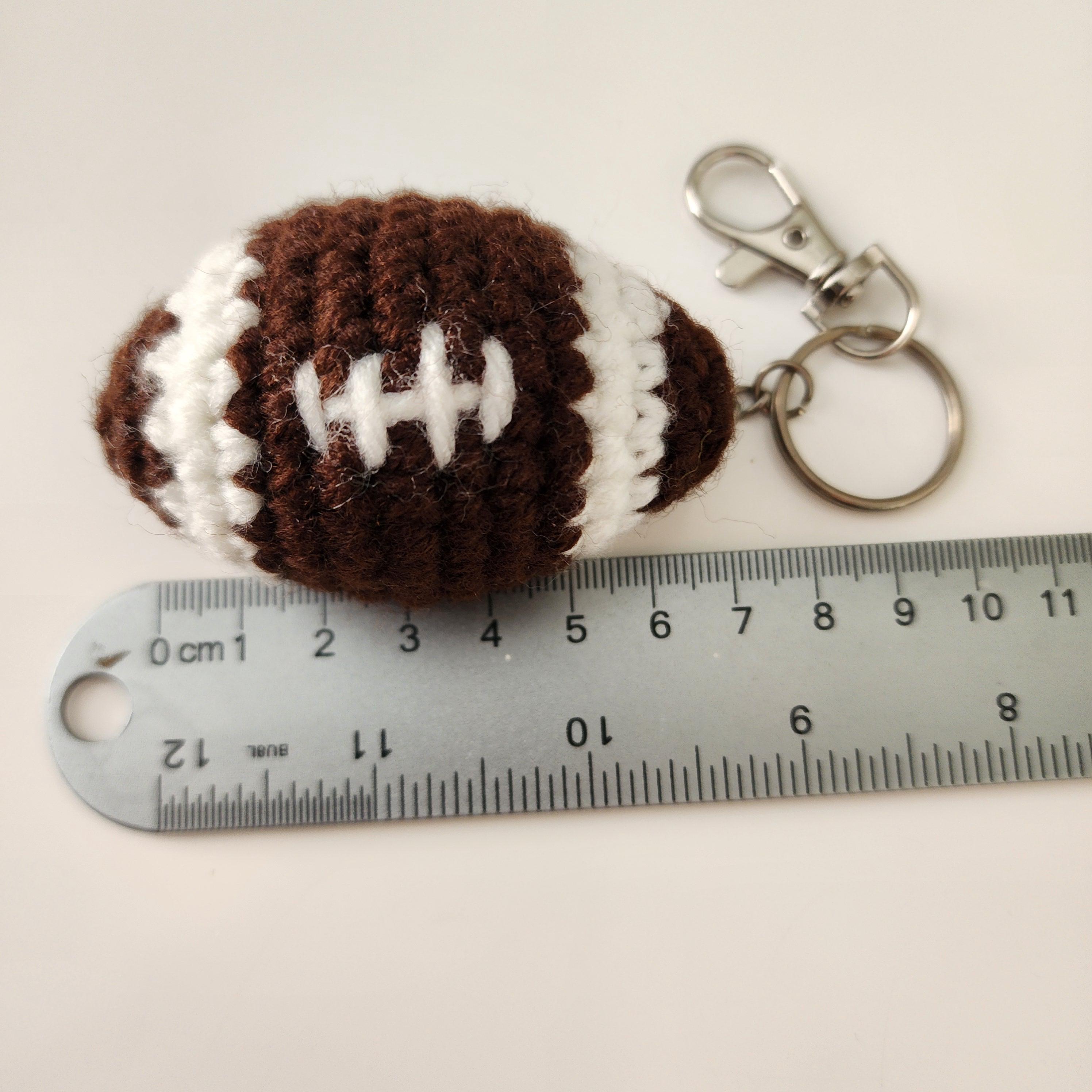 American Football Keychain Crochet Pattern + Invisible Color Change ...
