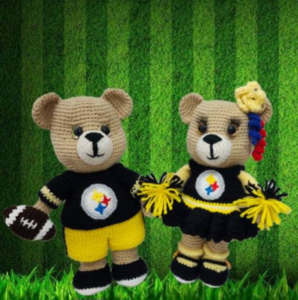 Pittsburgh Steelers Bear Crochet Pattern - Boy + Invisible Color Change ...