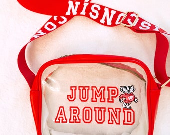 Badgers Beaded Football Purse Straps / Midwest Volleyball Team Bag ...