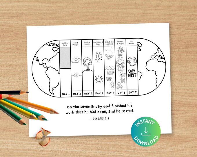 Spanish Days of Creation Bible Craft, Christian Sunday School Lesson ...