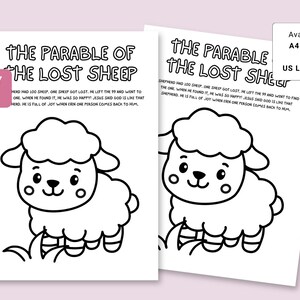 The Parable of the Lost Sheep Cotton Craft, Bible Story Activity for ...