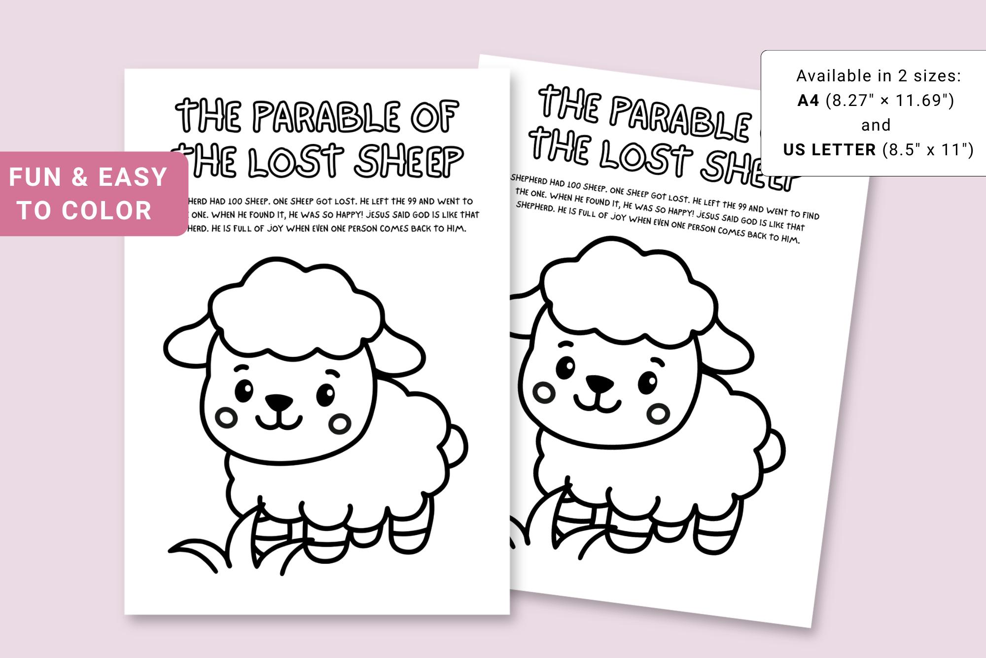 The Parable of the Lost Sheep Cotton Craft, Bible Story Activity for ...