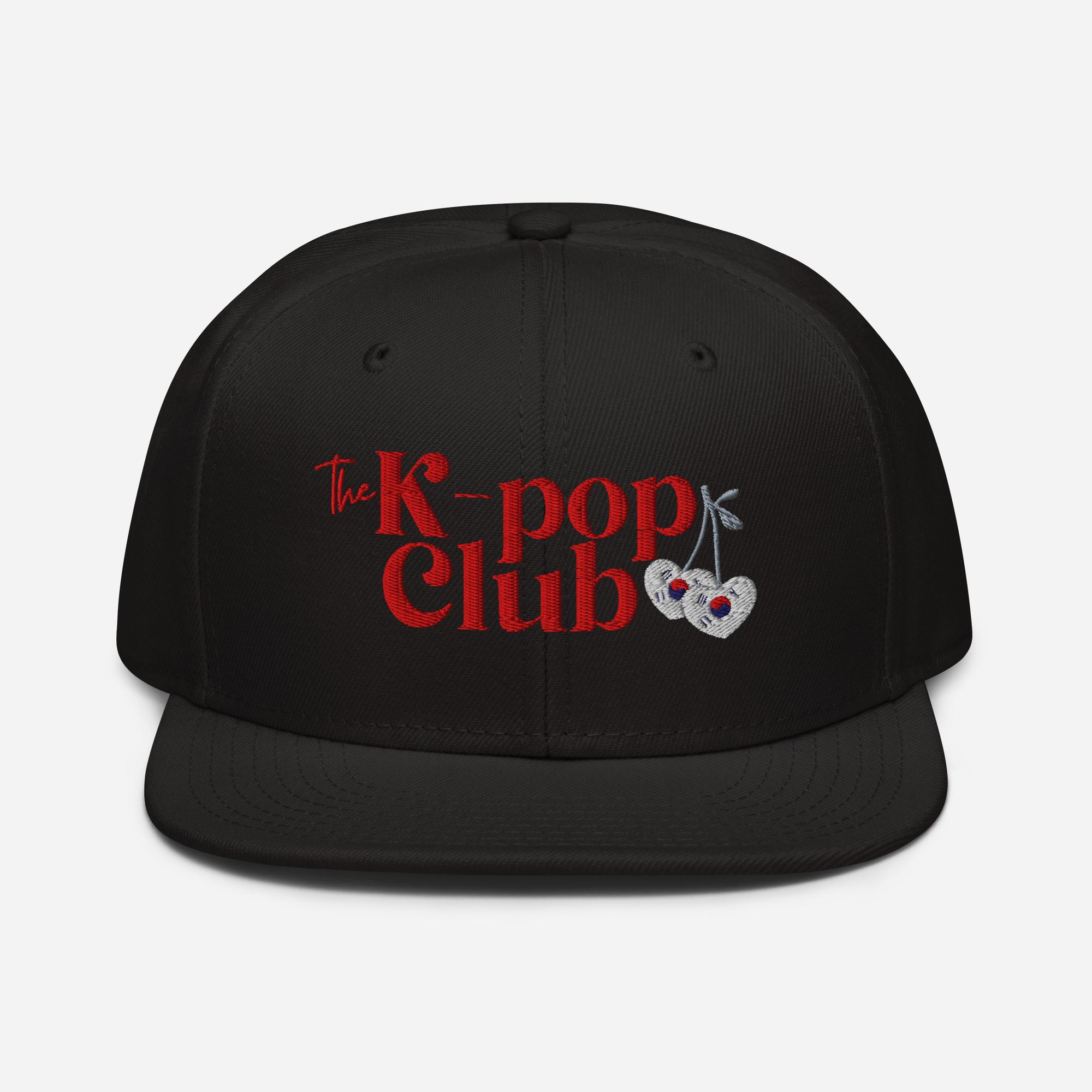 K-pop Club Snapback Hat | Korean Flag Cherry Embroidered Cap - Etsy