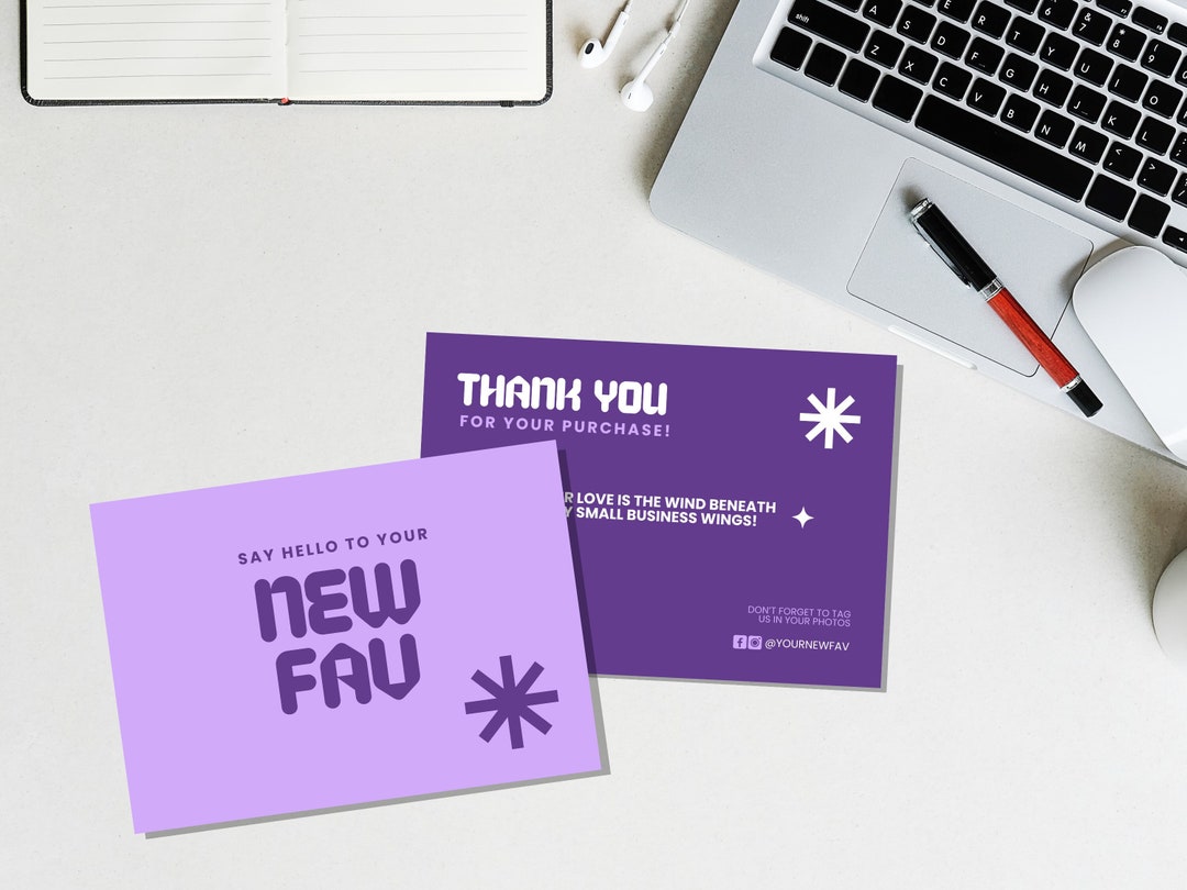 Editable Thank You Card Template: Small Business Branding (canva) - Etsy