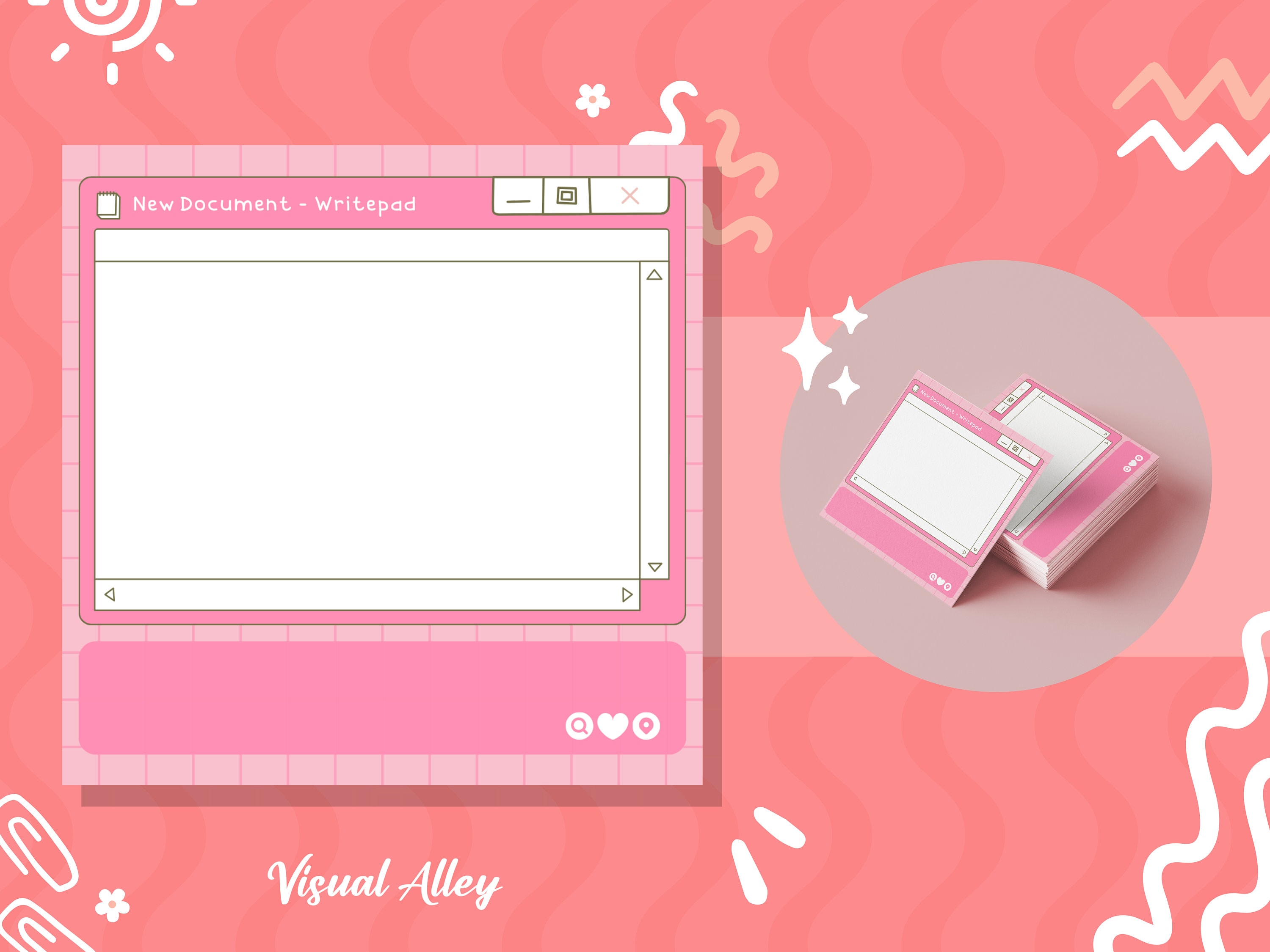 5 Printable Memo Pads Pink Theme | Editable Canva Template - Etsy