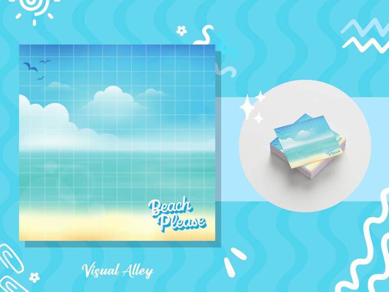 5 Printable Memo Pads Summer Theme | Editable Canva Template - Etsy
