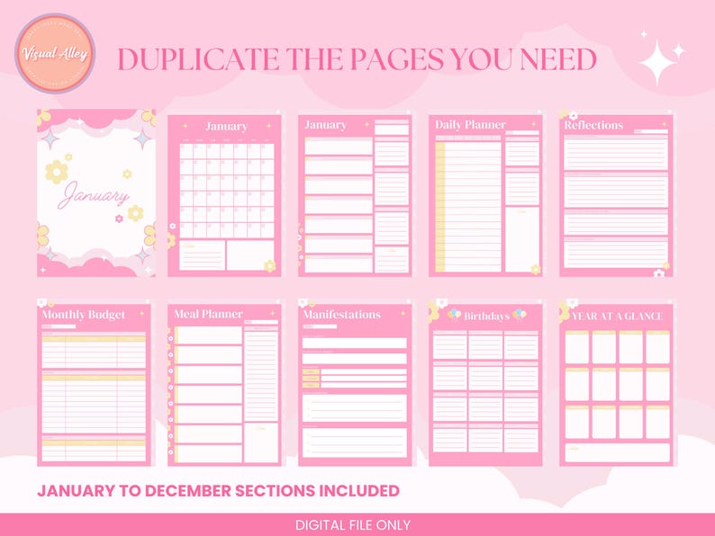 Digital Planner Pastel Dreams | 2025 Goodnotes Undated Planner | iPad ...