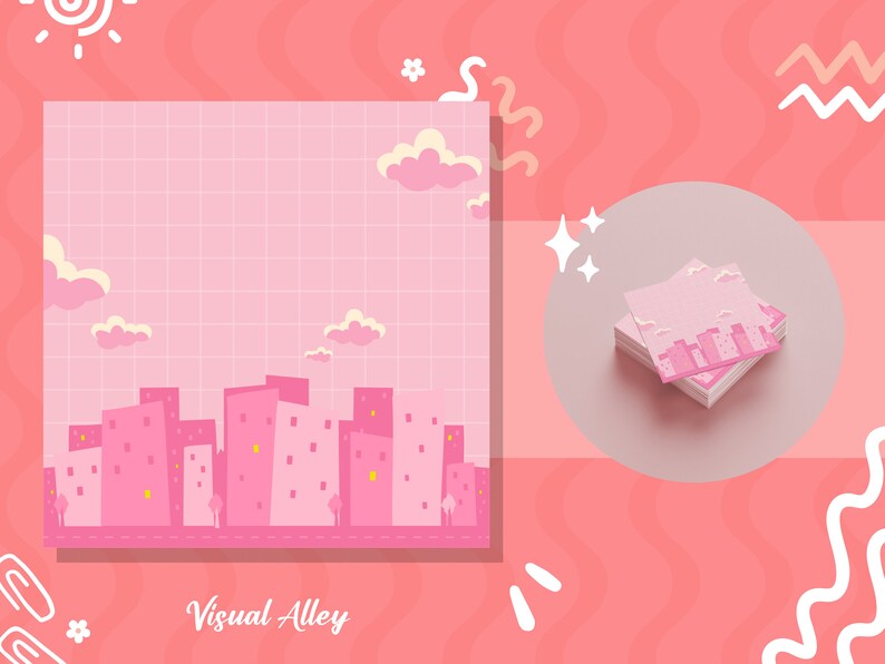 5 Printable Memo Pads Pink Theme | Editable Canva Template - Etsy
