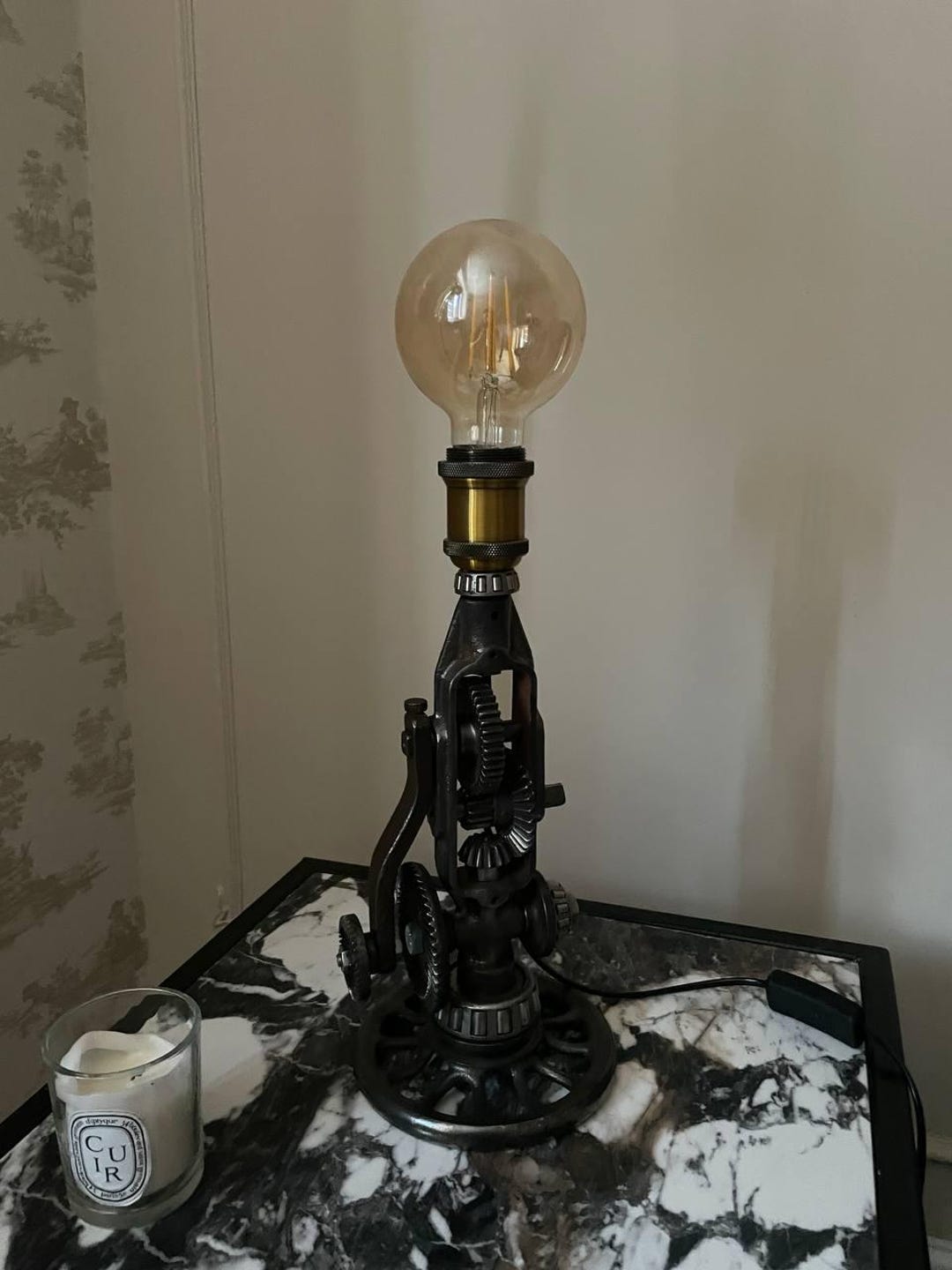 Steampunk Handmade Edison Decorative Lamp Unique, Rare, 50 Cm Height, 2 ...