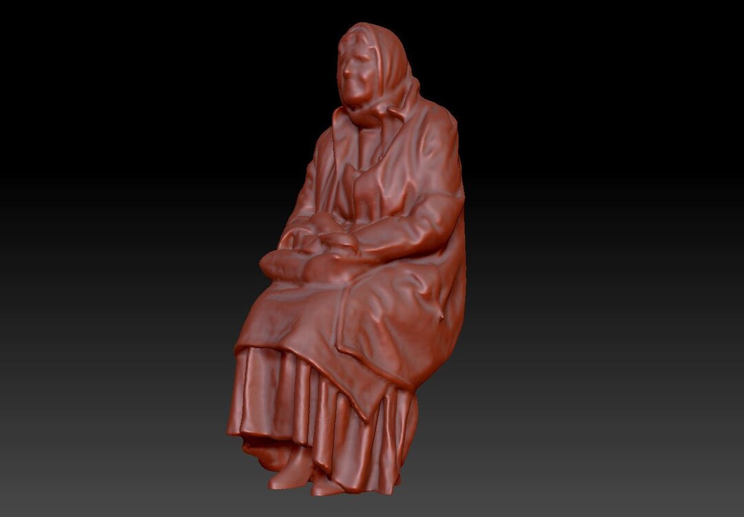 3d Printed Figure - Female 051 - Seated - Etsy
