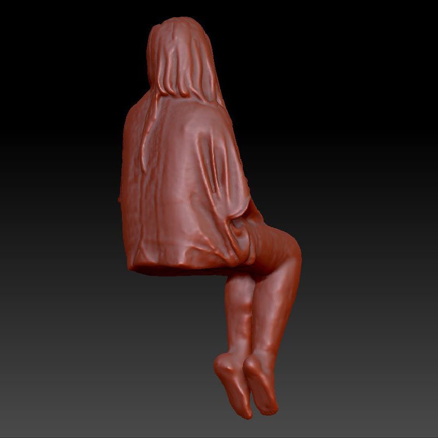 3d Printed Figure - Female 015 - Seated - Etsy