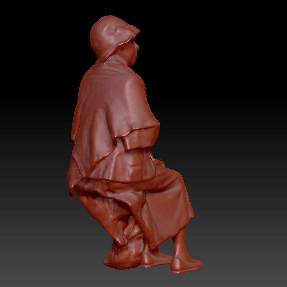 3d Printed Figure - Female 054 - Seated - Etsy