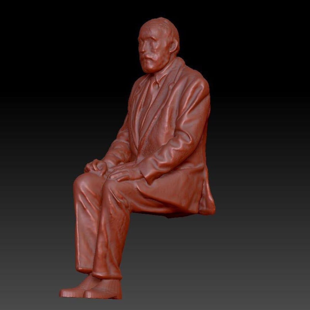 3d Printed Figure - Male 045 - Seated - Etsy