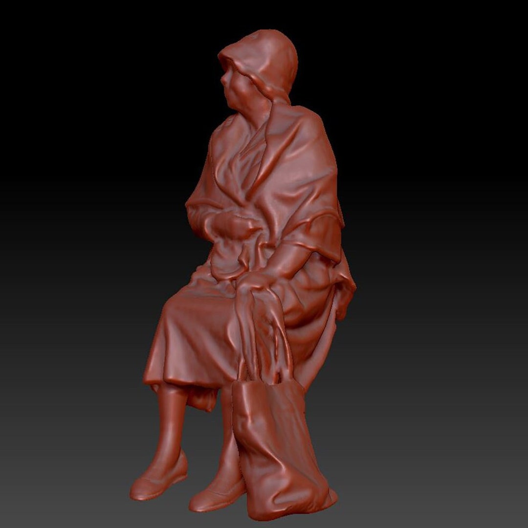 3d Printed Figure - Female 054 - Seated - Etsy