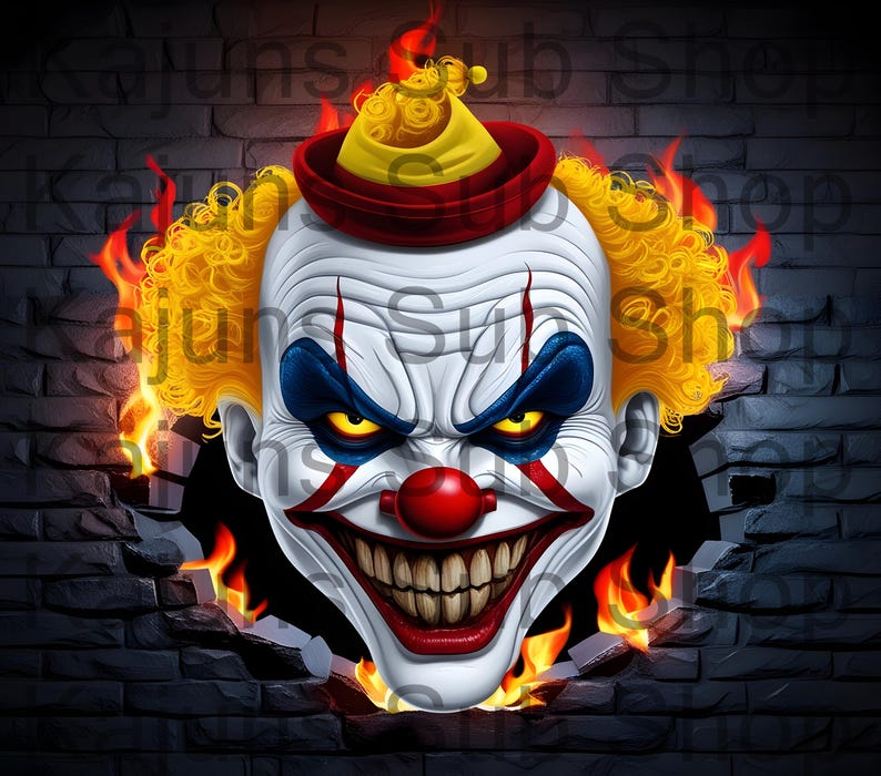 Clown, Scary Clown, Halloween, Png, Sublimation - Etsy