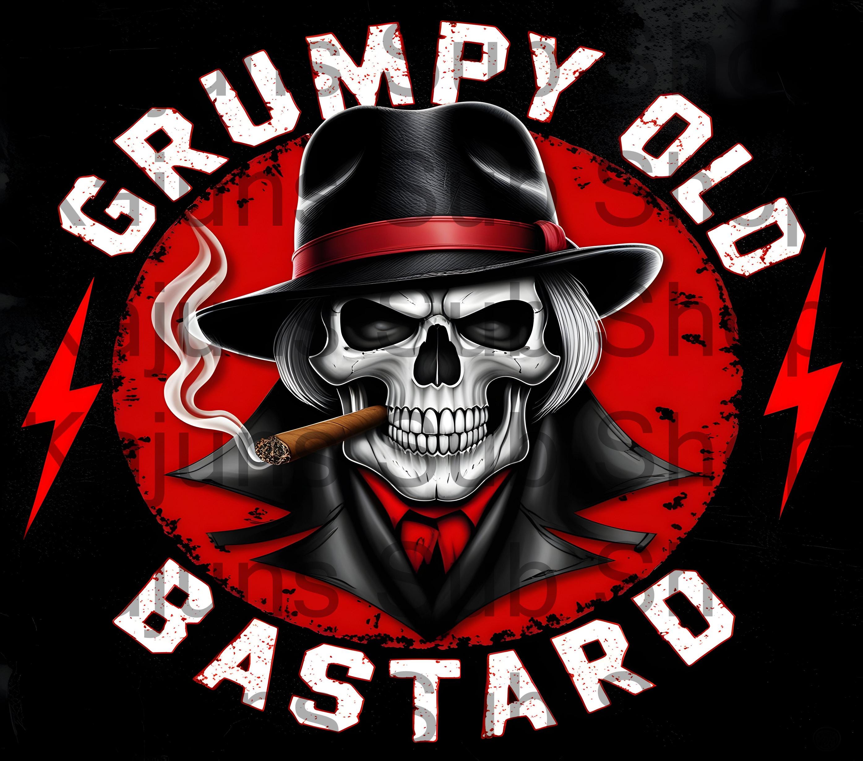 Grumpy, Old, Gangster, Skull, Sublimation, Png - Etsy